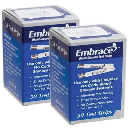 Embrace Glucose Test Strips 100ct – Affordable OTC